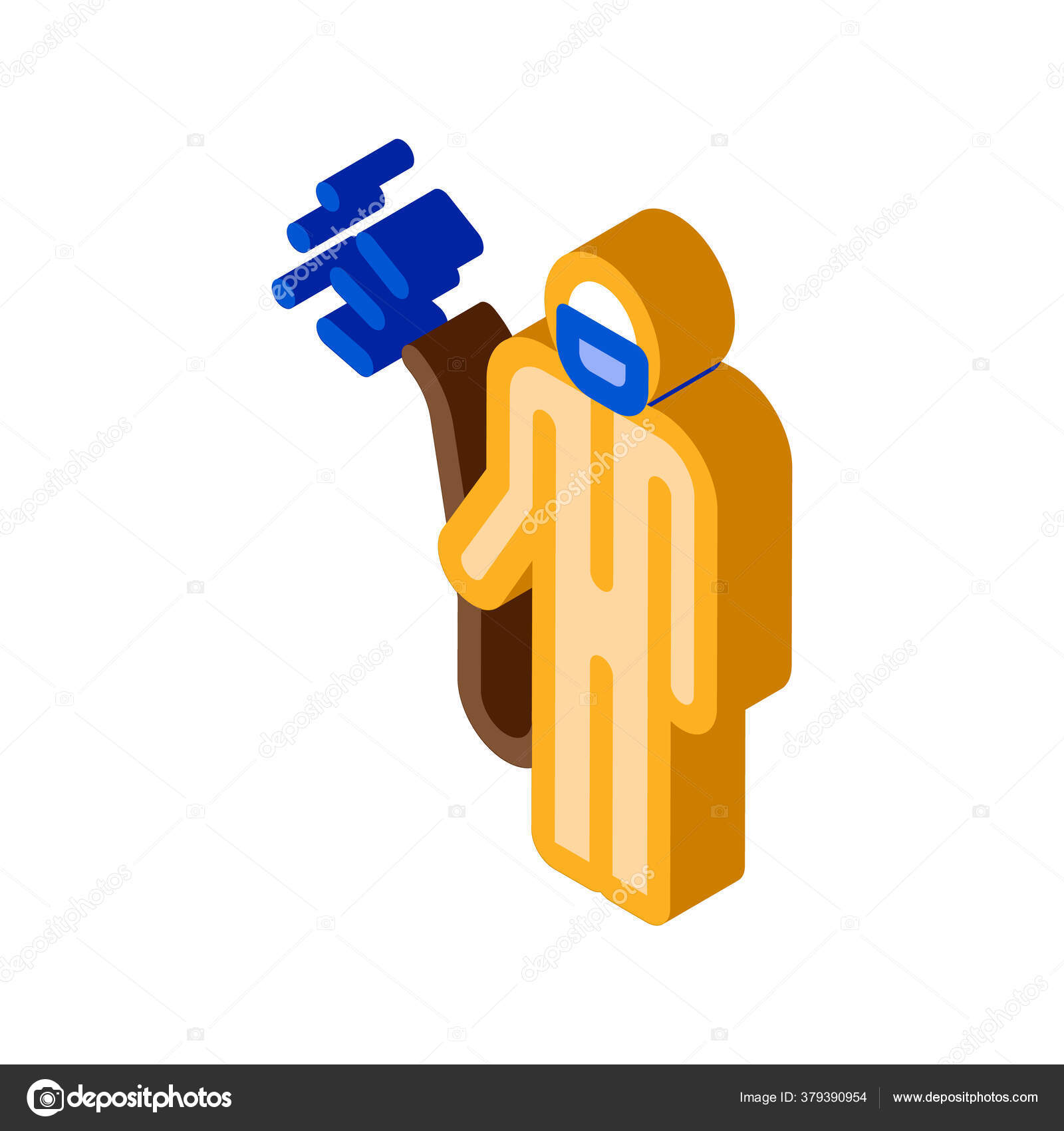 Human Chemical Aerosol Icon Vector Isometric Human Chemical Aerosol ...