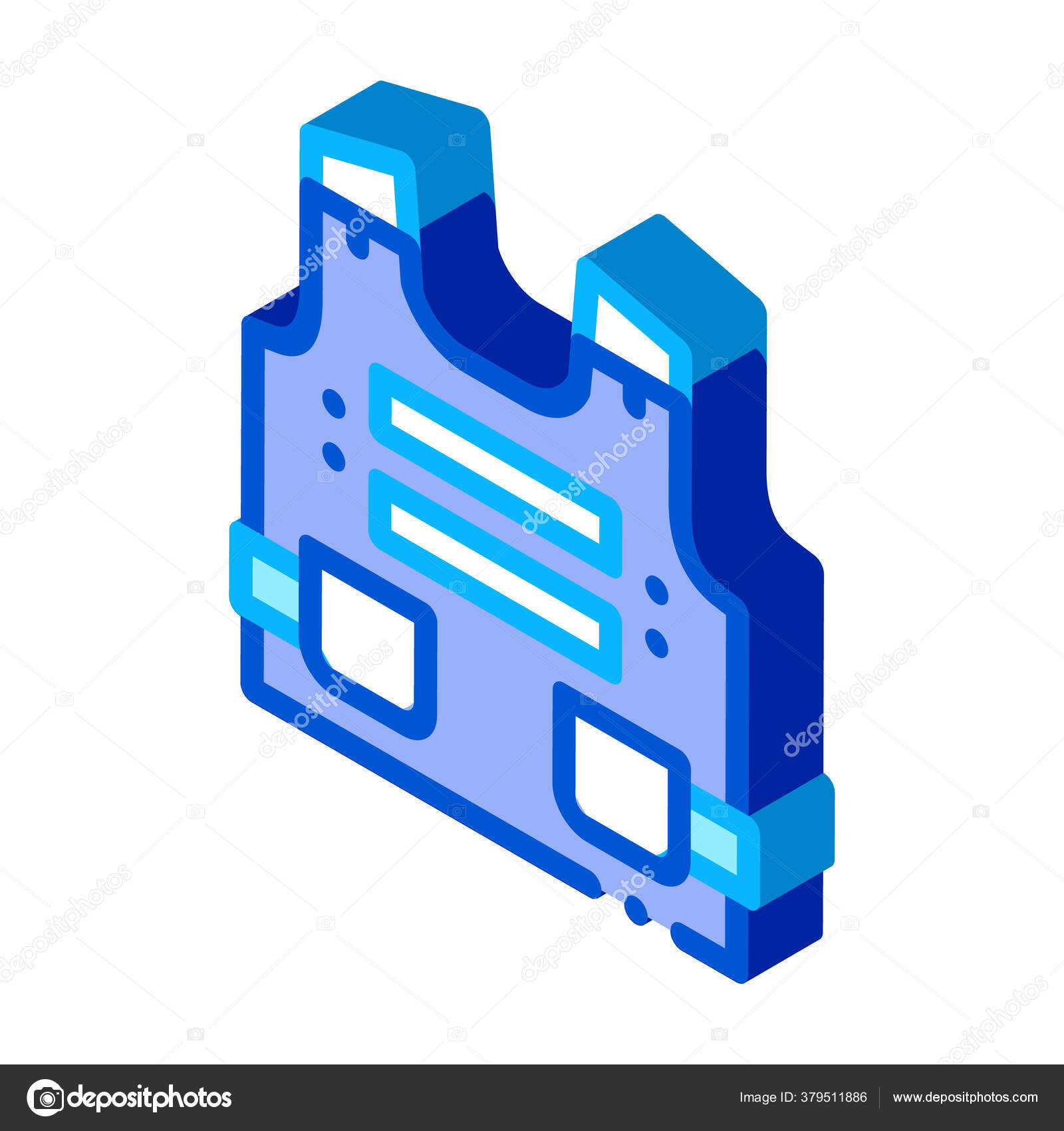 Police Body Safe Armor isometric icon vector illustration Stock Vector ...