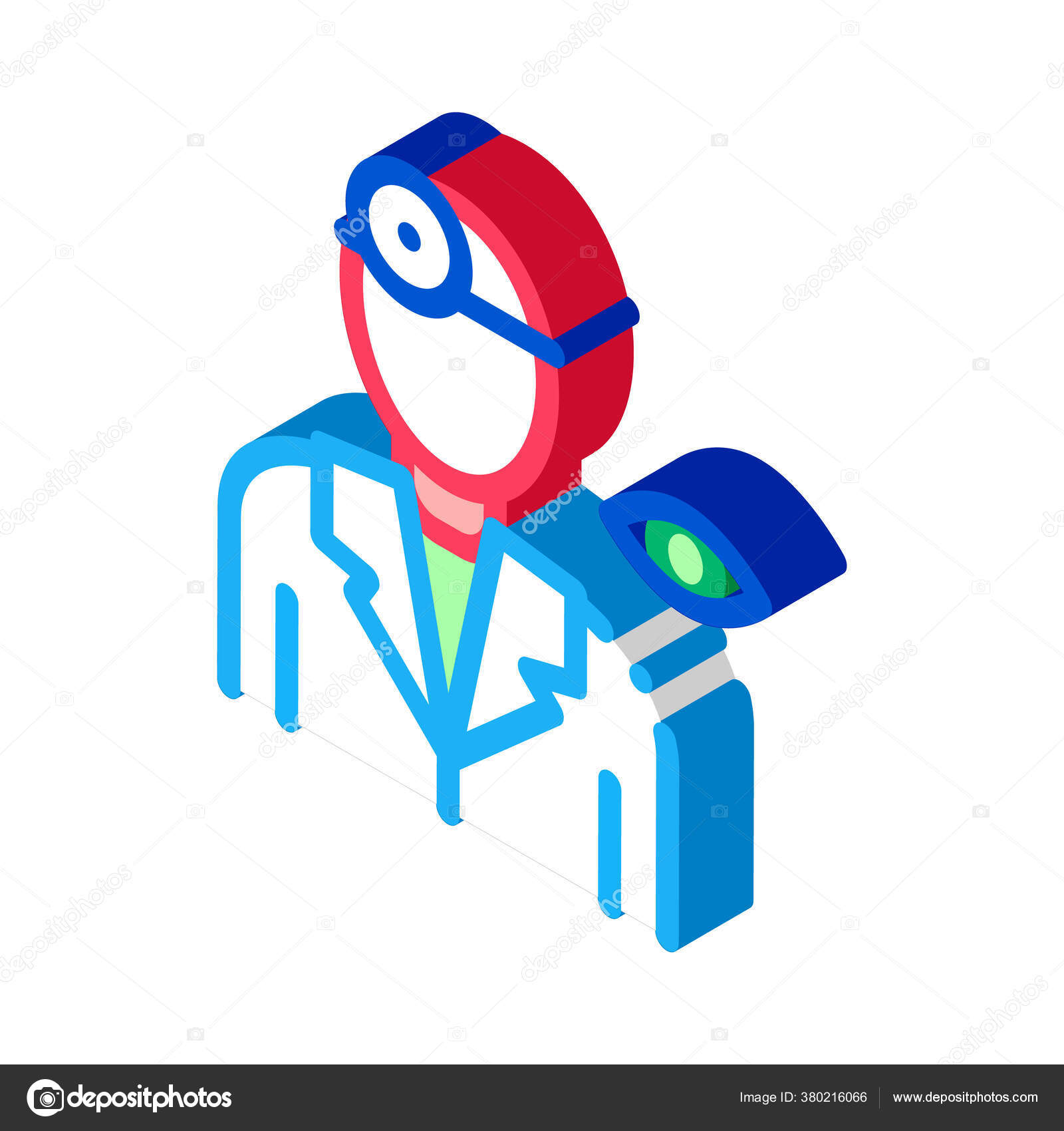 Oculist Doctor Silhouette Icon Vector Isometric Oculist Ophthalmologist ...