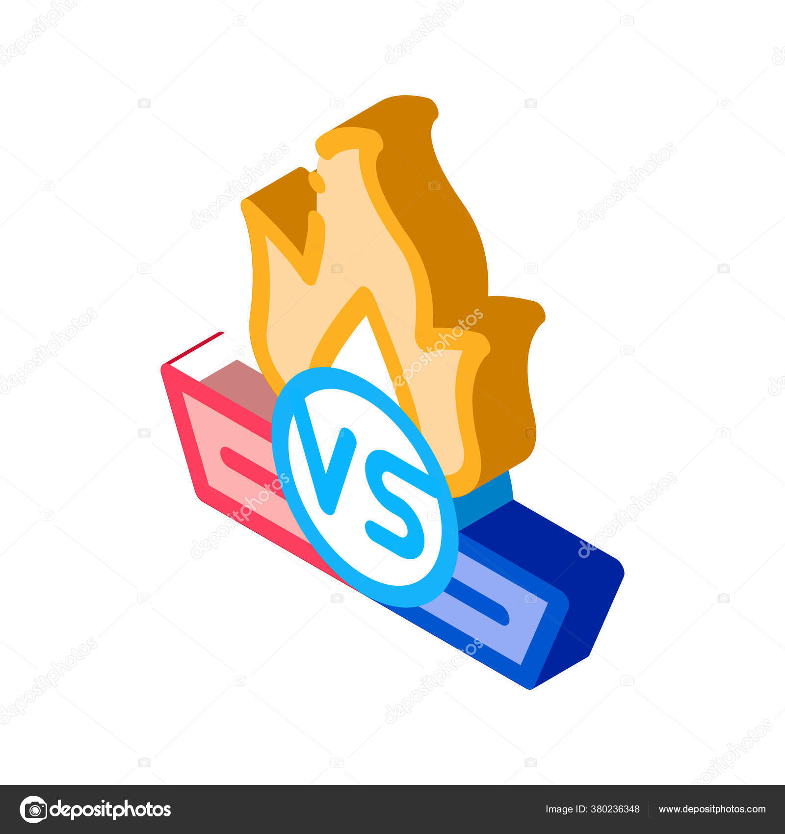 Battle Logo Icon Vector Isometric Battle Logo Sign Color Isolated Stock ...