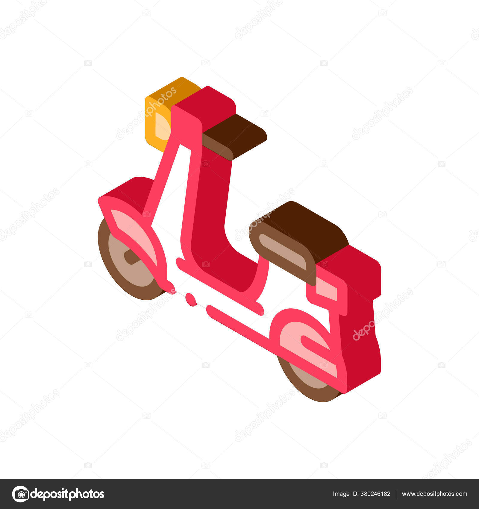 Scooter Icon Vector Isometric Scooter Sign Color Isolated Symbol ...