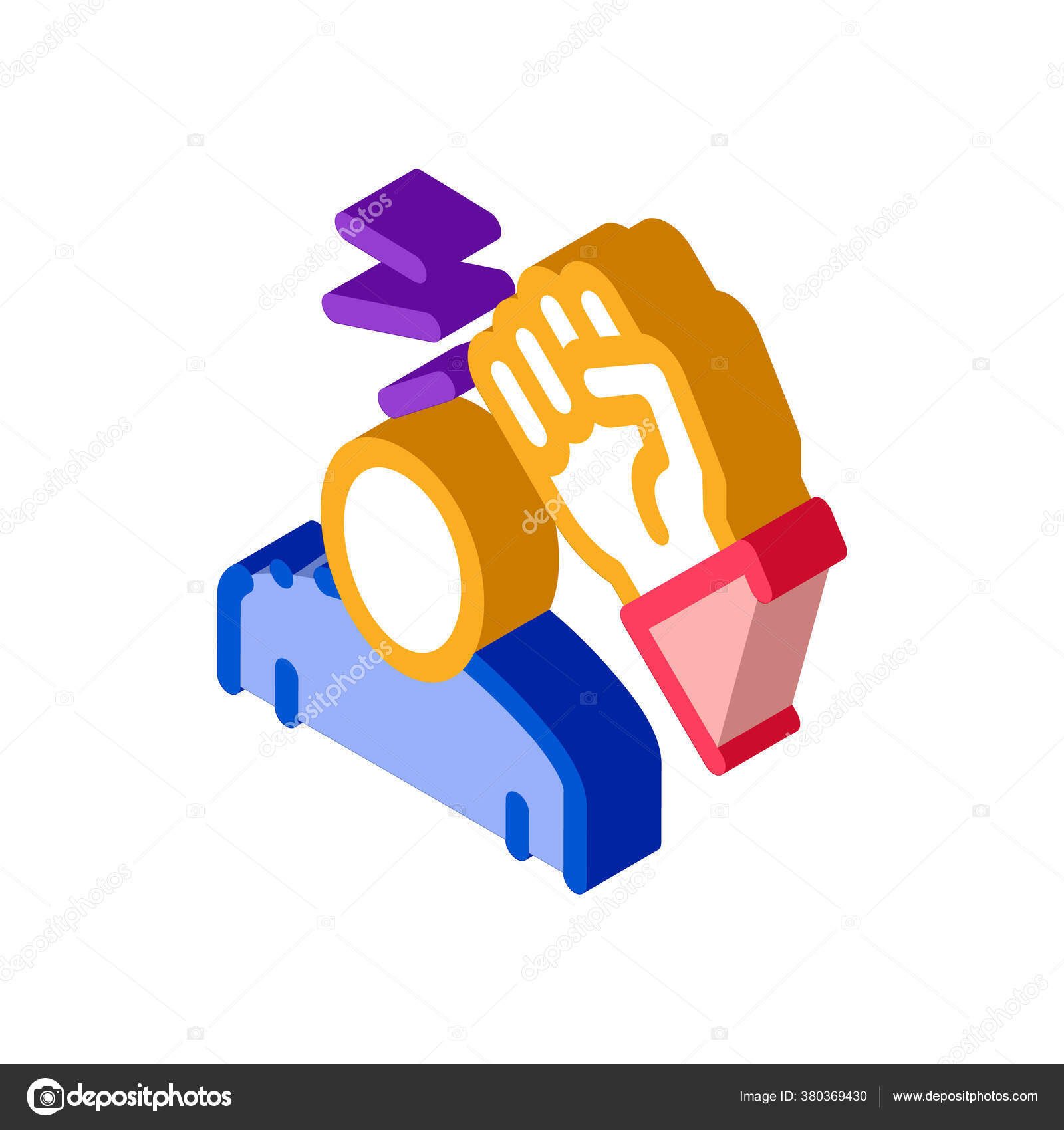 Beating man isometric icon vector illustration Stock Vector by ...