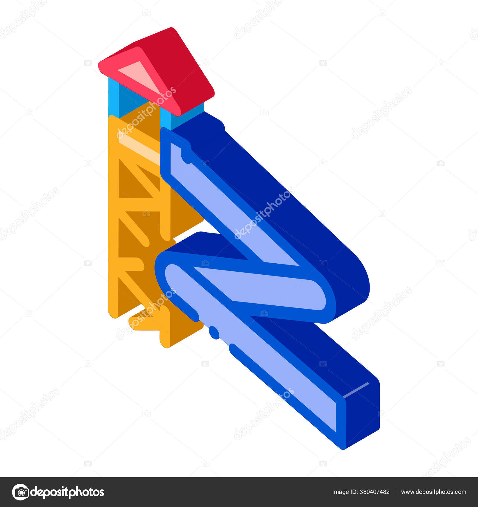 Water slide isometric icon vector illustration — Stock Vector ...