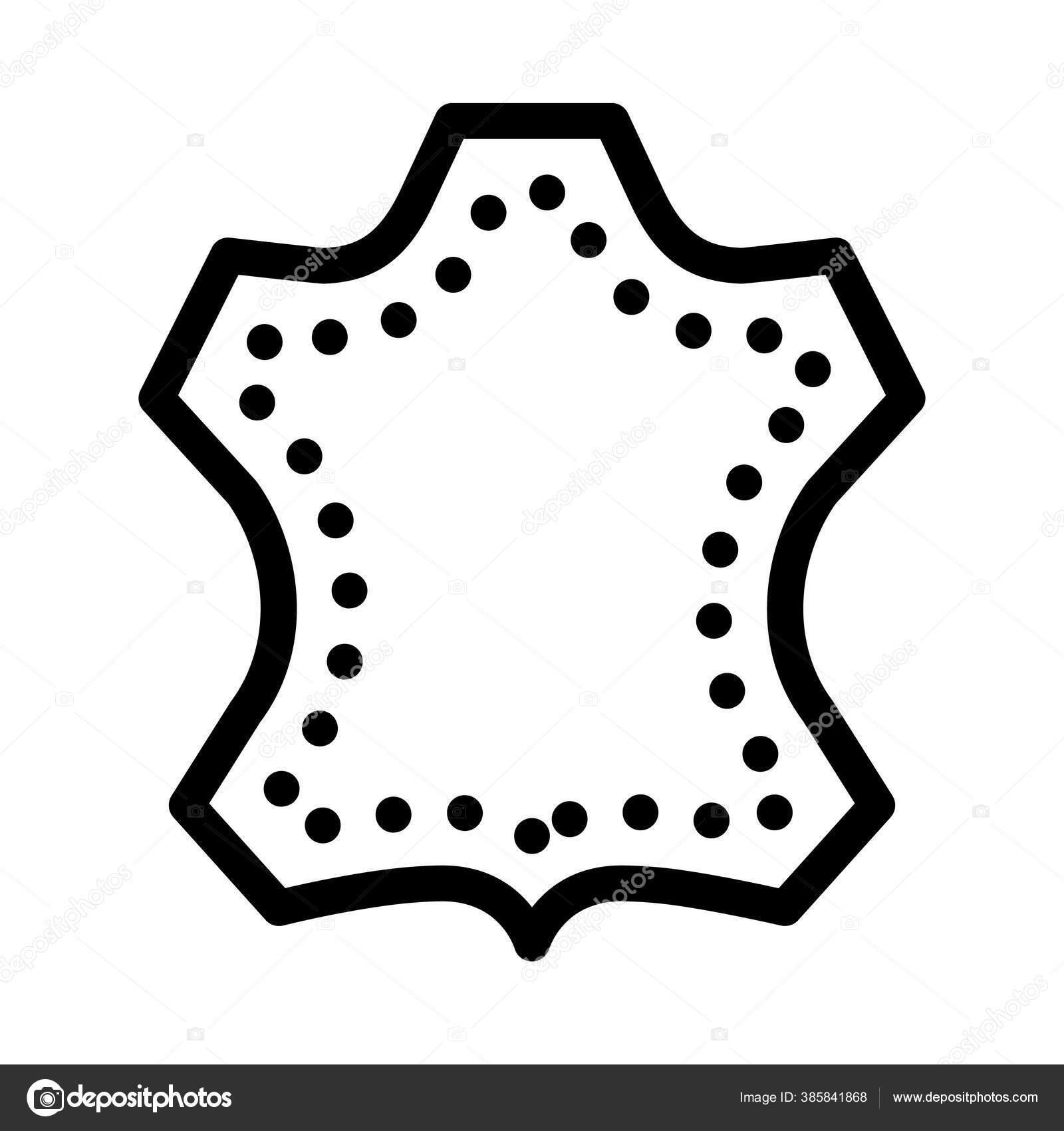 Leather Label Icon Vector Leather Label Sign Isolated Contour Symbol ...