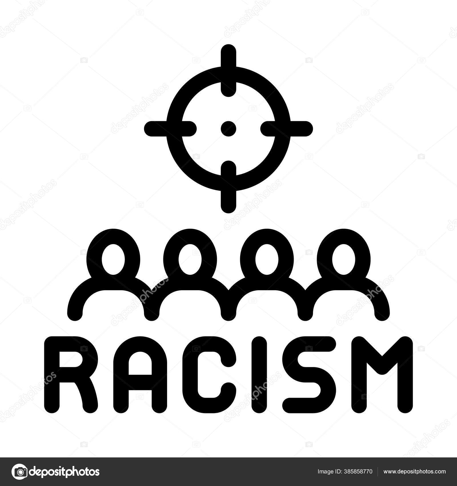 Racismo Objetivo Vector Icono Objetivo Objetivo Racismo Signo ...