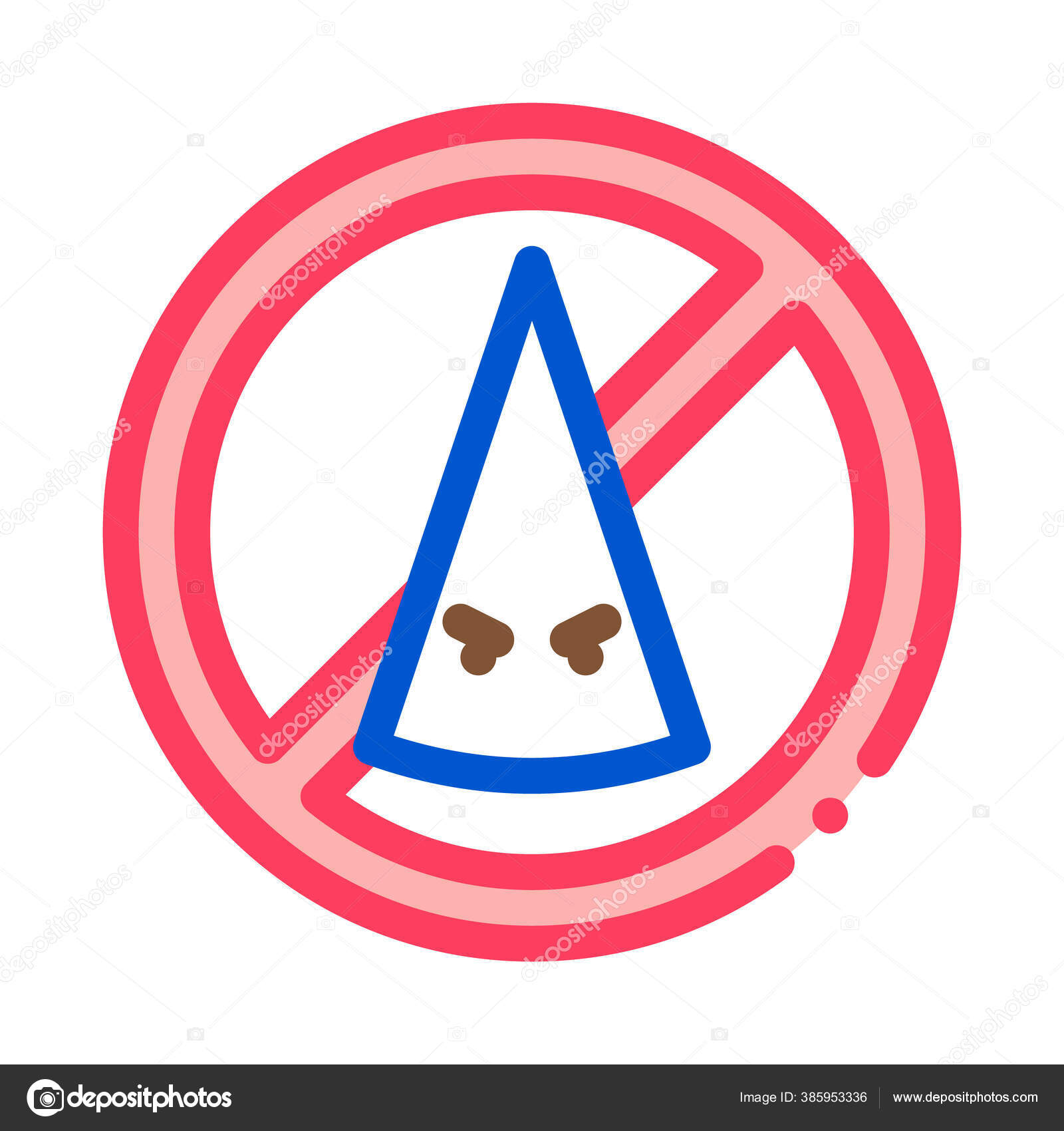 Klux Klan Tachado Signo Icono Vector Klux Klan Tachó Letrero Vector de ...