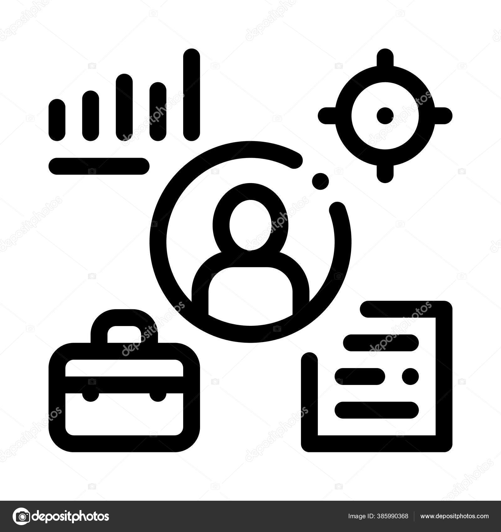 Human Worker Business Target Icon Vector Human Worker Business Target ...