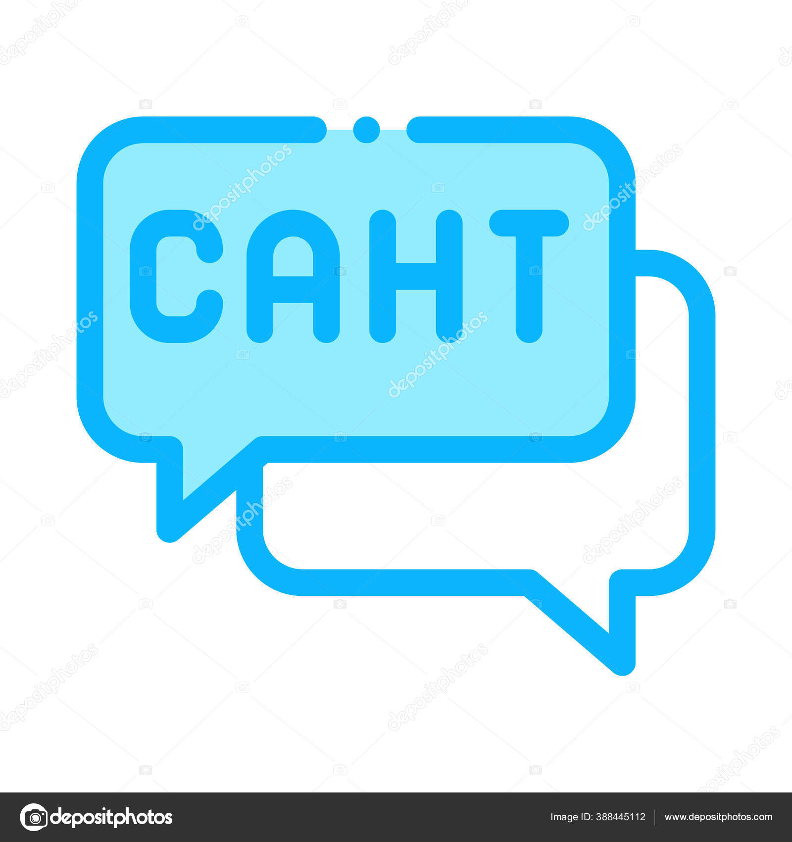 Webshop online chat icon vector outline illustration Stock Vector by ...