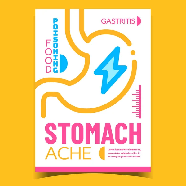 Stomach Ulcer Creative Promotional Poster Vector Stomach Disease ...