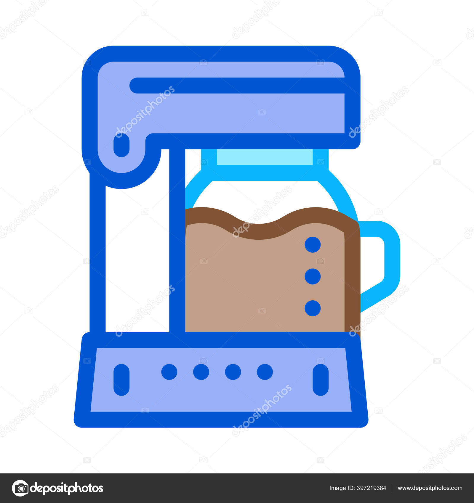 Coffee Machine Icon Vector Coffee Machine Sign Color Symbol ...