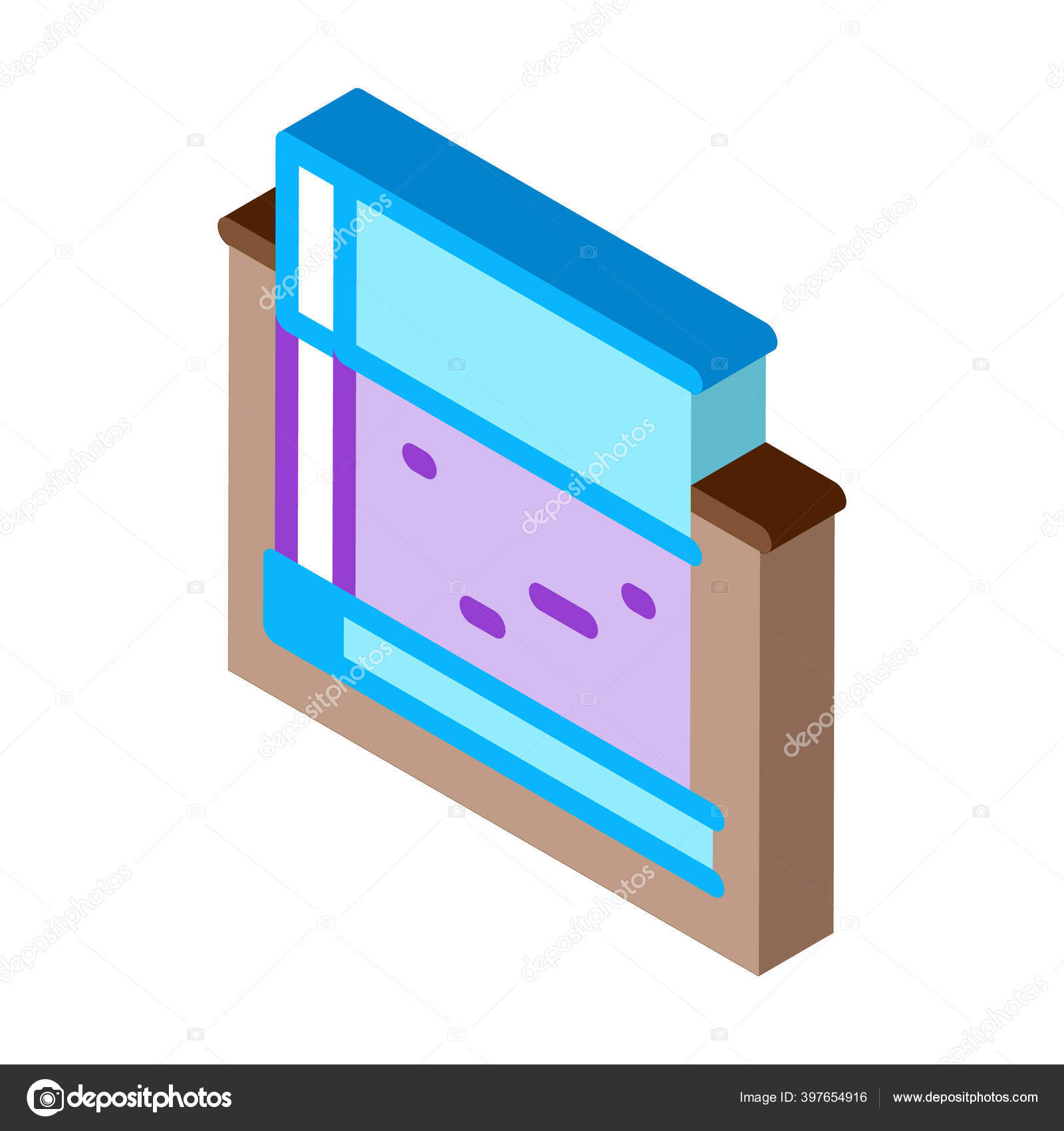 Monolithic Foundation Icon Vector Isometric Monolithic Foundation Sign ...