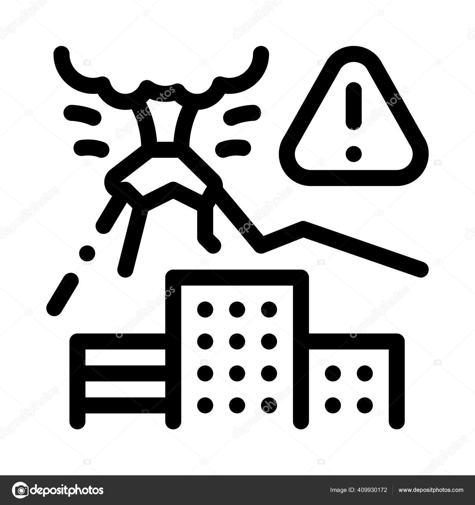 Volcanic Eruption Icon Vector Volcanic Eruption Sign Isolated Contour ...