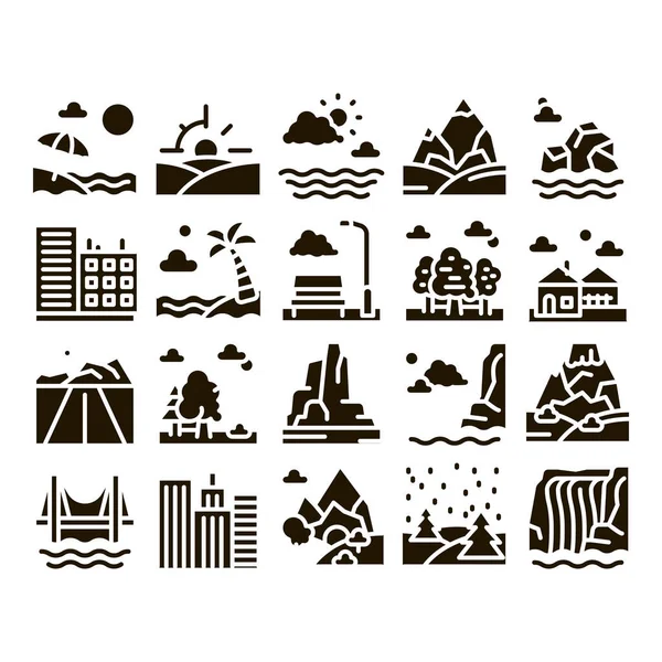 Pictograms landscape Vector Art Stock Images | Depositphotos