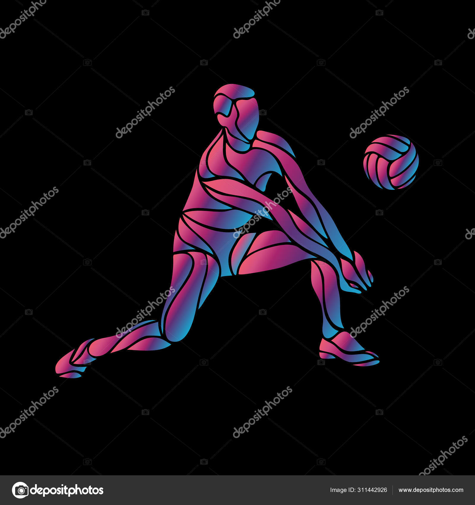 Neon Volleyball Ball