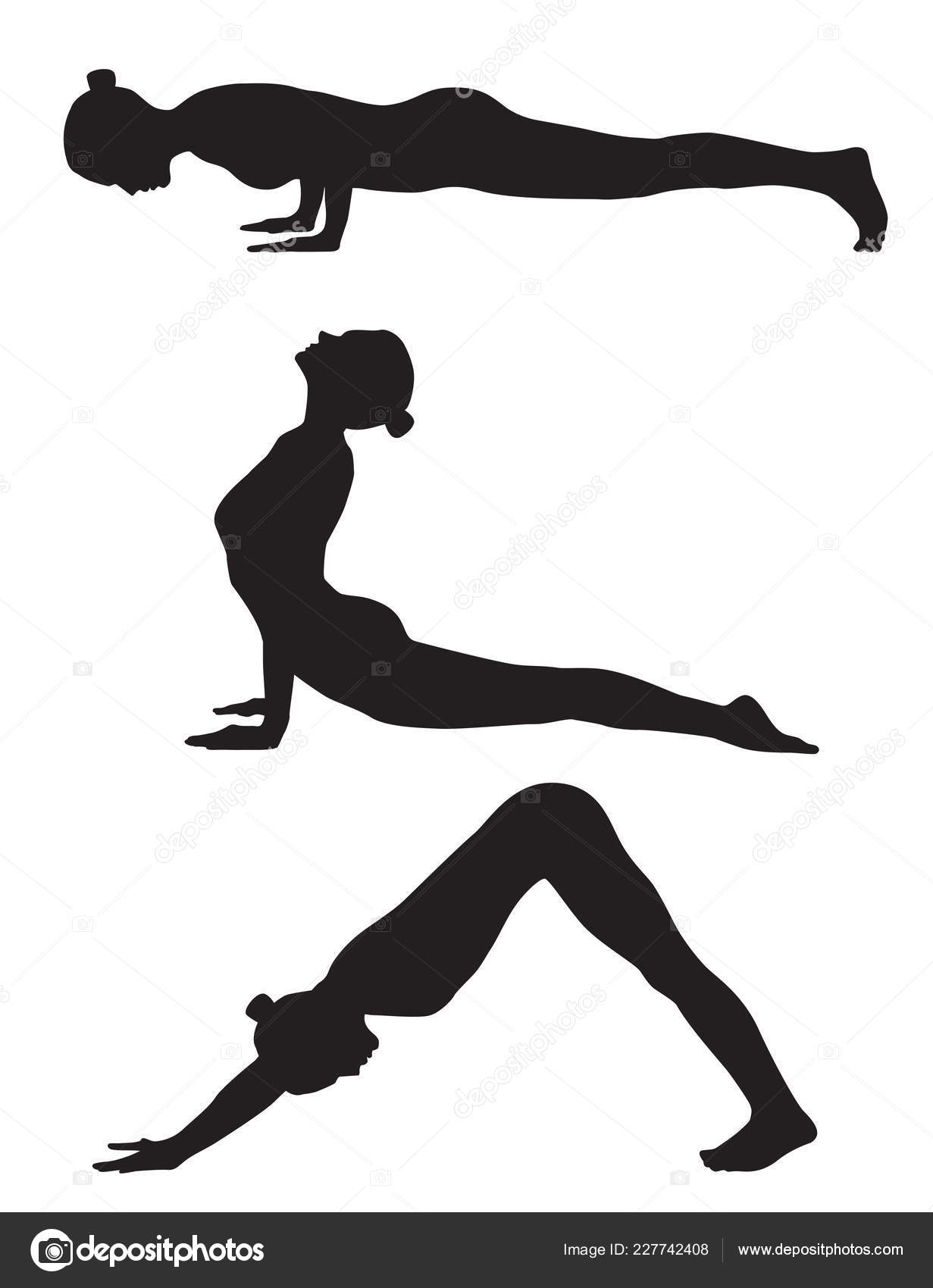 Three Girls Yoga Silhouette Can Used Logo Pictogram Icon Infographic ...