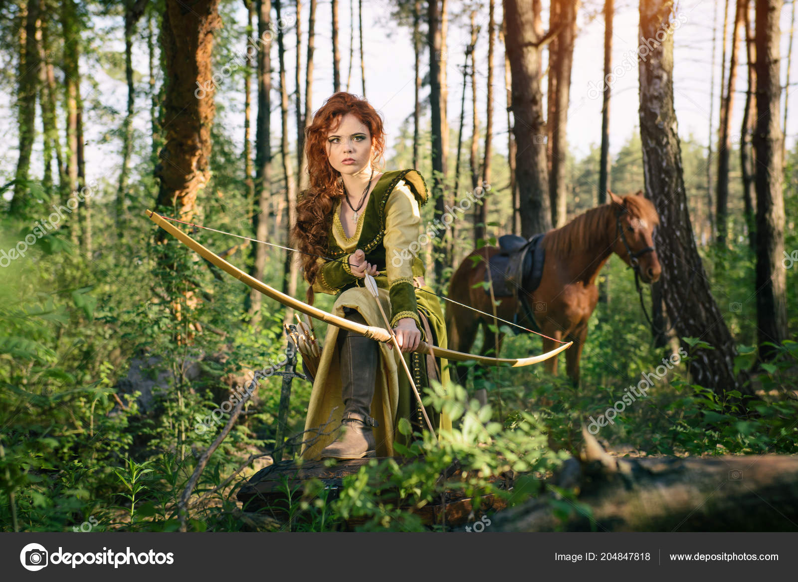 Medieval Hunter With Bow