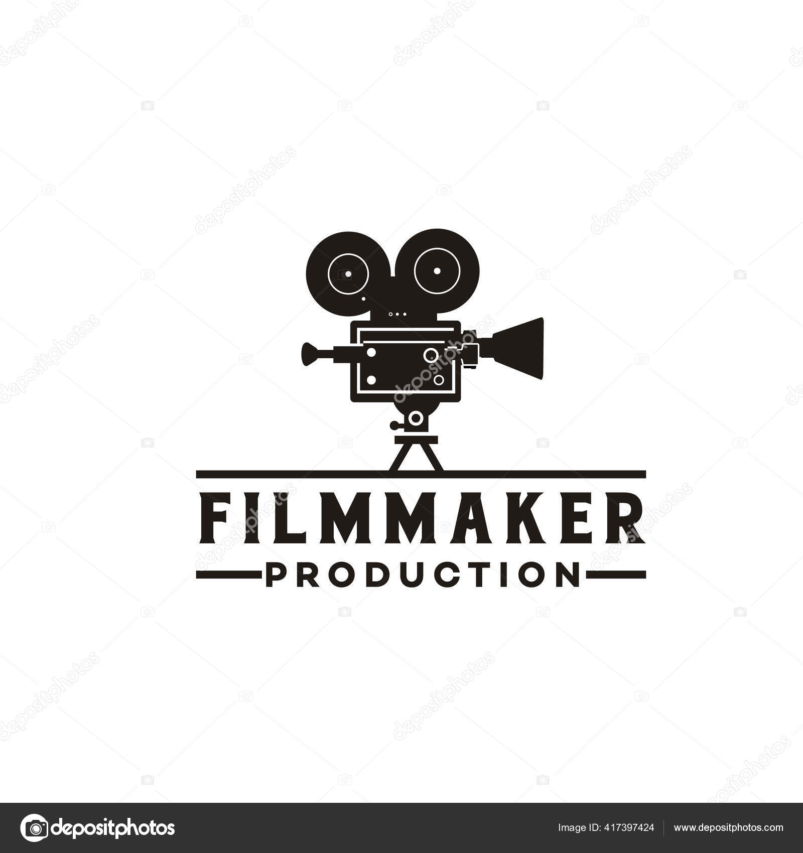 Vintage Video Camera Logo Design Movie Cinema Production Stock Vector ...