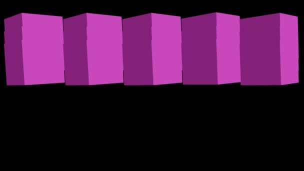 Rotating boxes change colors and create different patterns, abstract ...