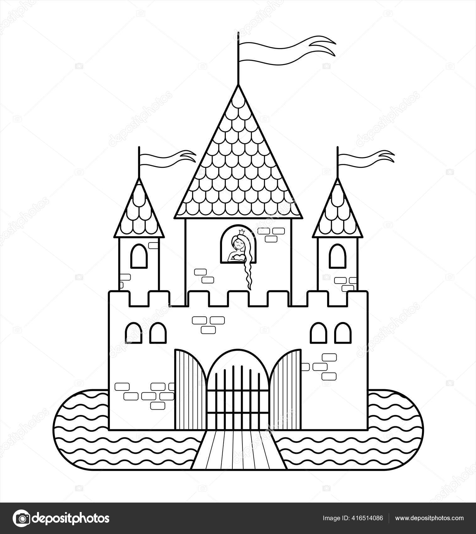 Drawings Of Castles With Drawbridges
