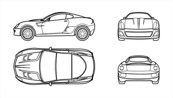 Línea coches dibujo fotos de stock, imágenes de Línea coches dibujo sin ...