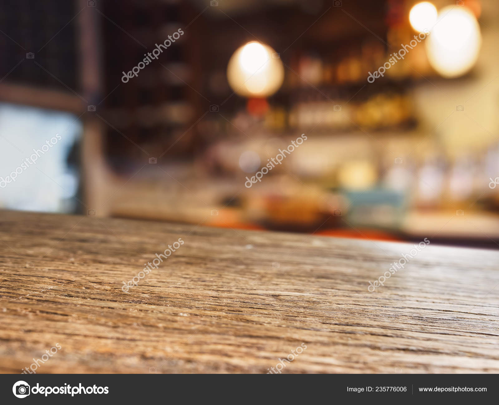 Table Top Counter Blur Bar Cafe Restaurant Shop Background Stock Photo ...