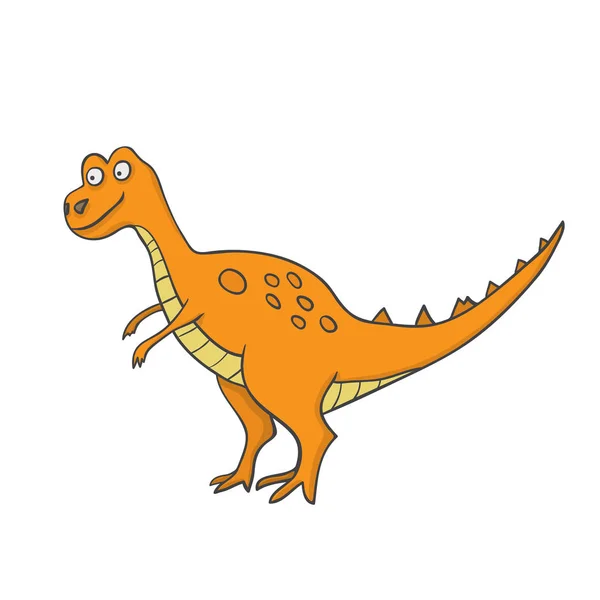 Cute dinosaur in comic cartoon style - Stock Image - Everypixel