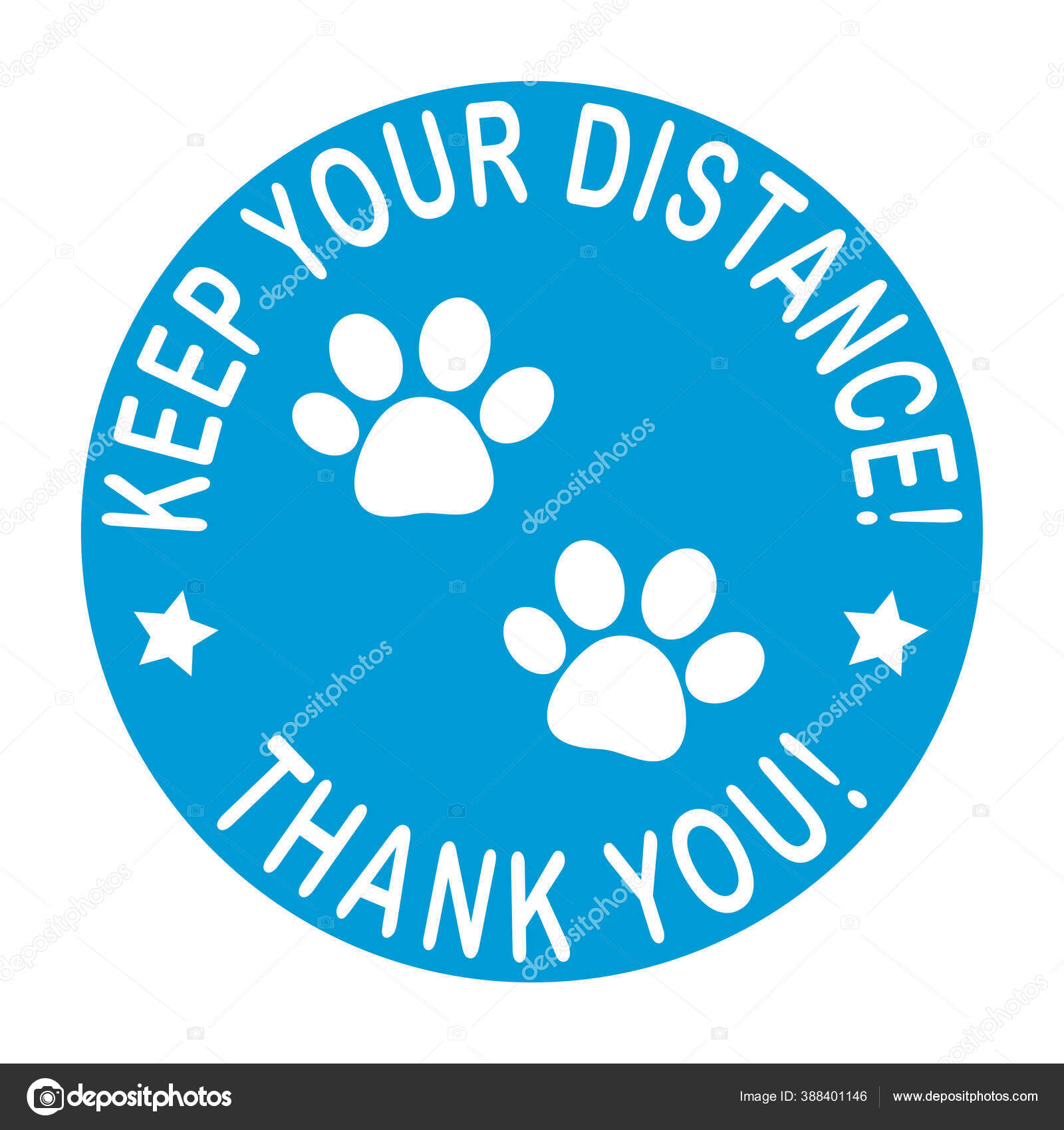 Keep Your Distance Floor Marking Queue Shoe Prints Dog Paw Stock Vector ...