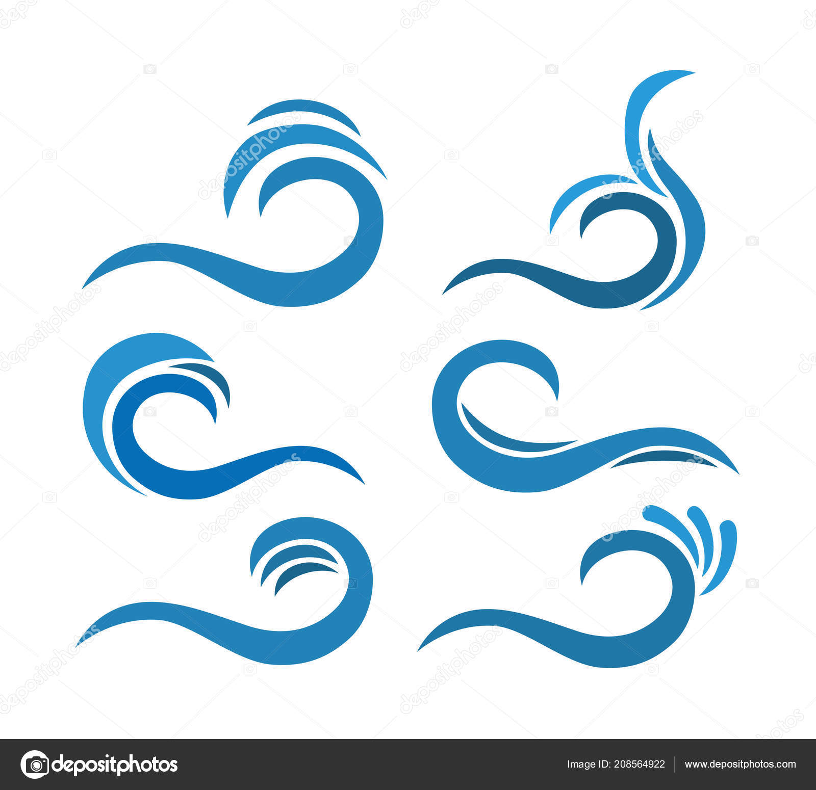Blue Swirl Line