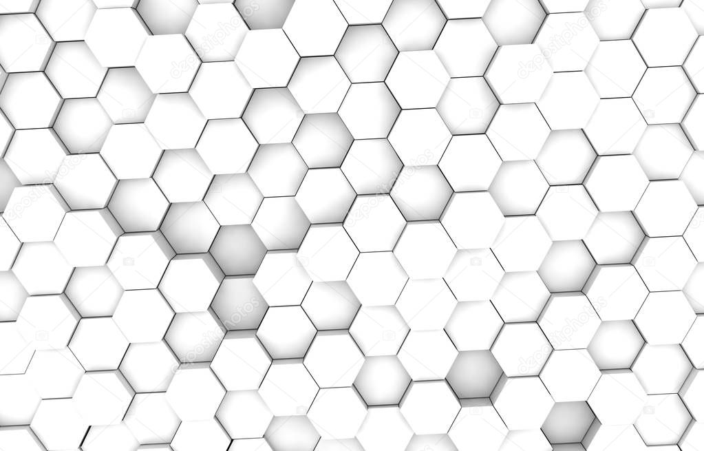 Dúo Tono Hexágono Textura De Fondo 3d Ilustración De Representación 3d