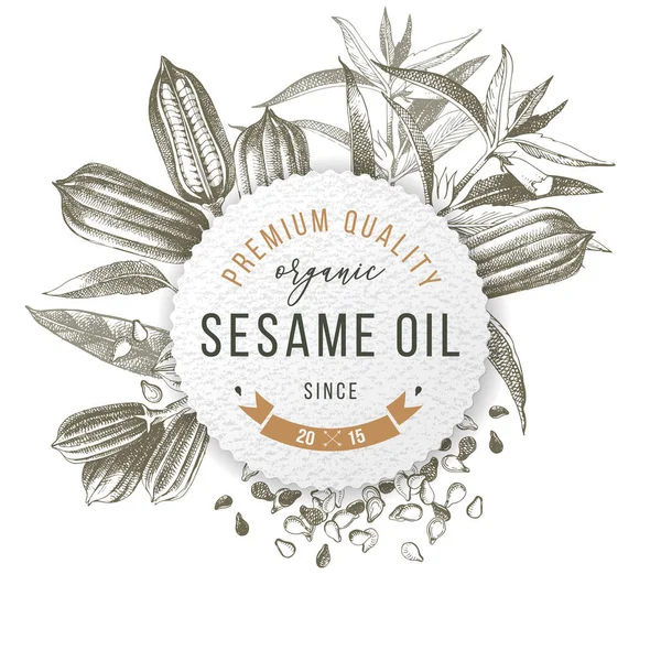 Sesame plant Vector Art Stock Images | Depositphotos