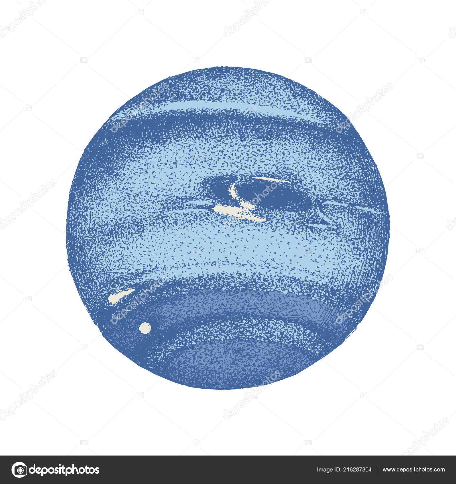 Hand drawn Neptune planet Stock Vector by ©mart_m 216287304