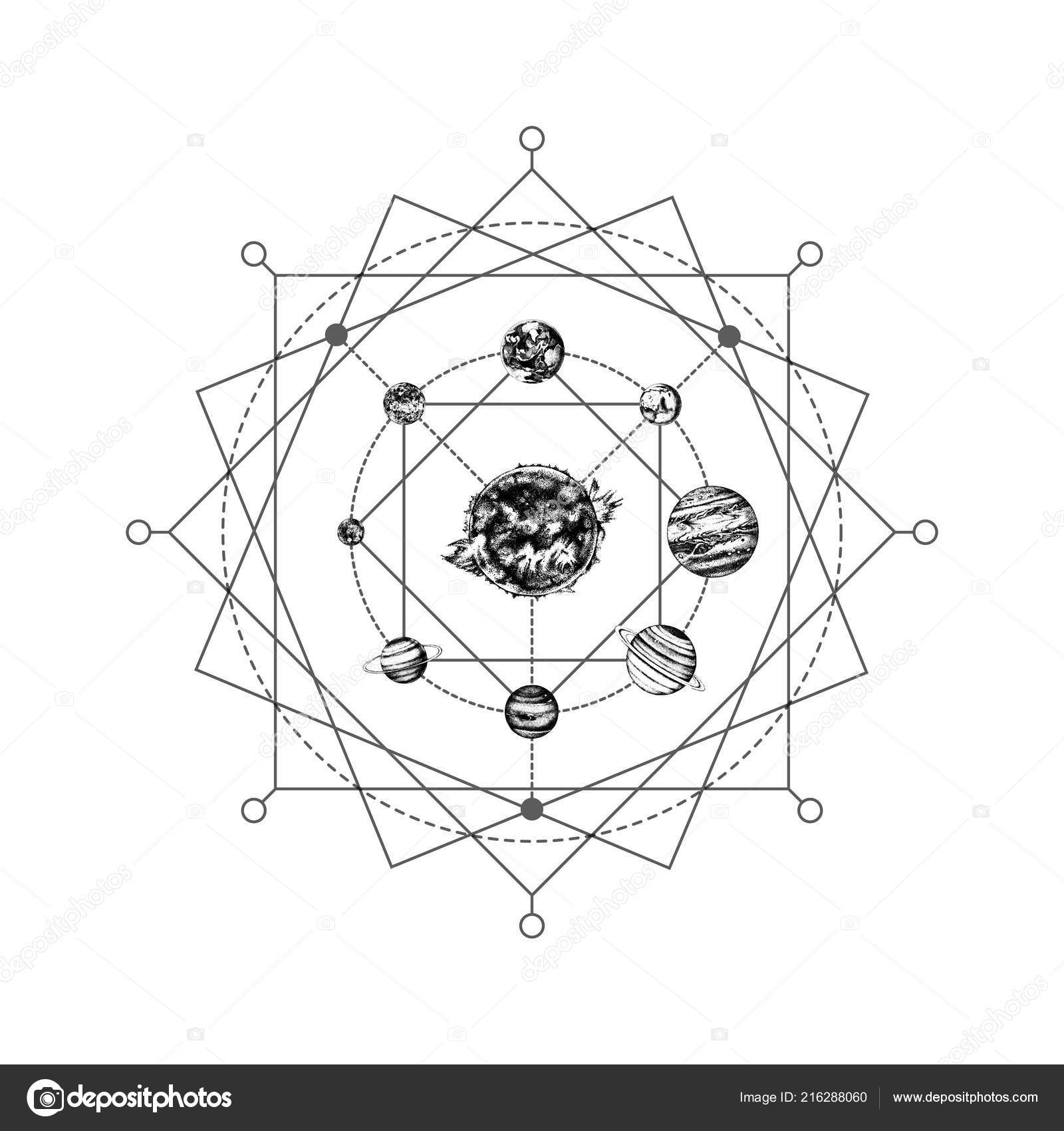 Diagrama Del Sistema Solar En Blanco