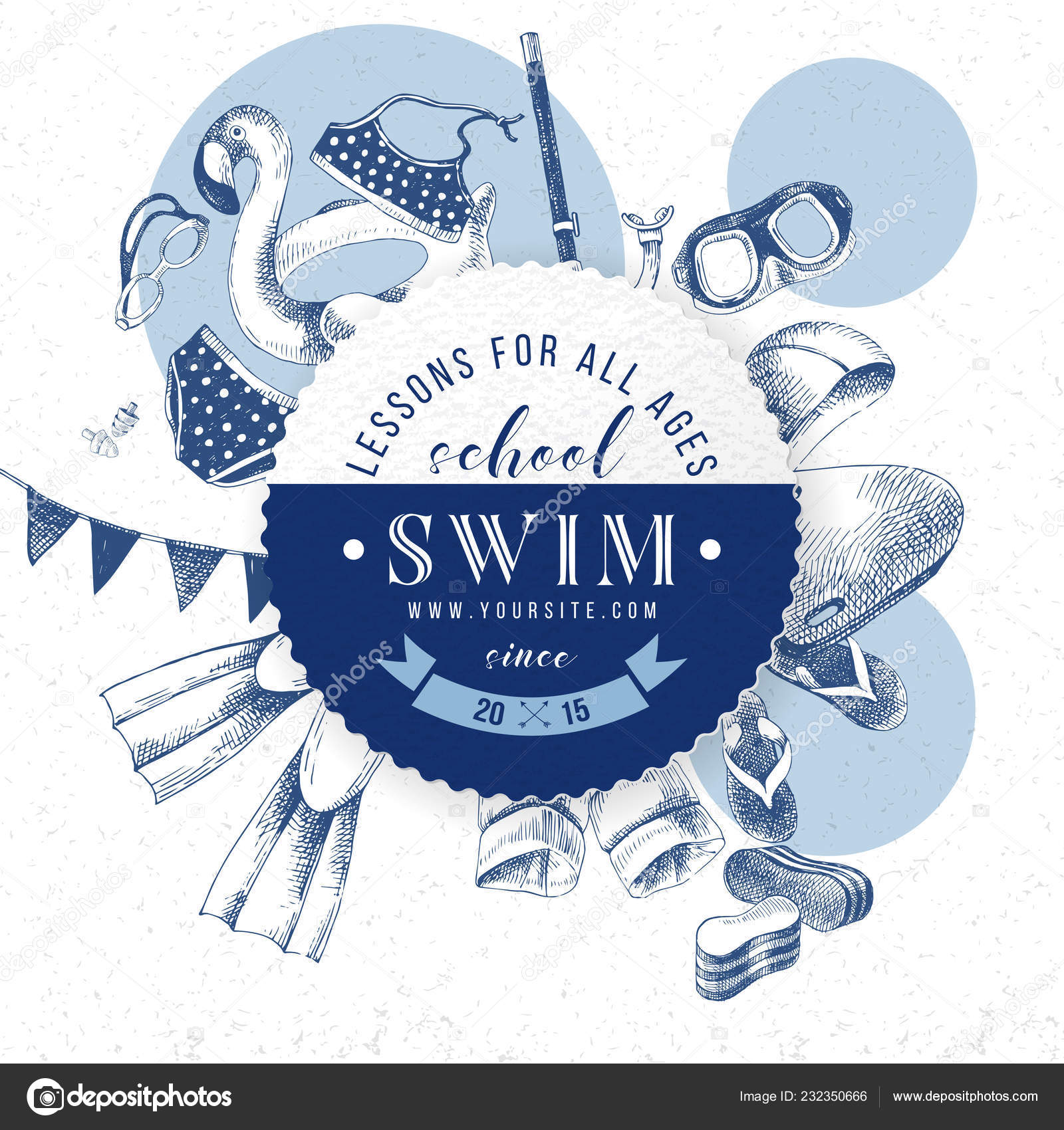 Swim school emblem Stock Vector Image by ©mart_m #232350666