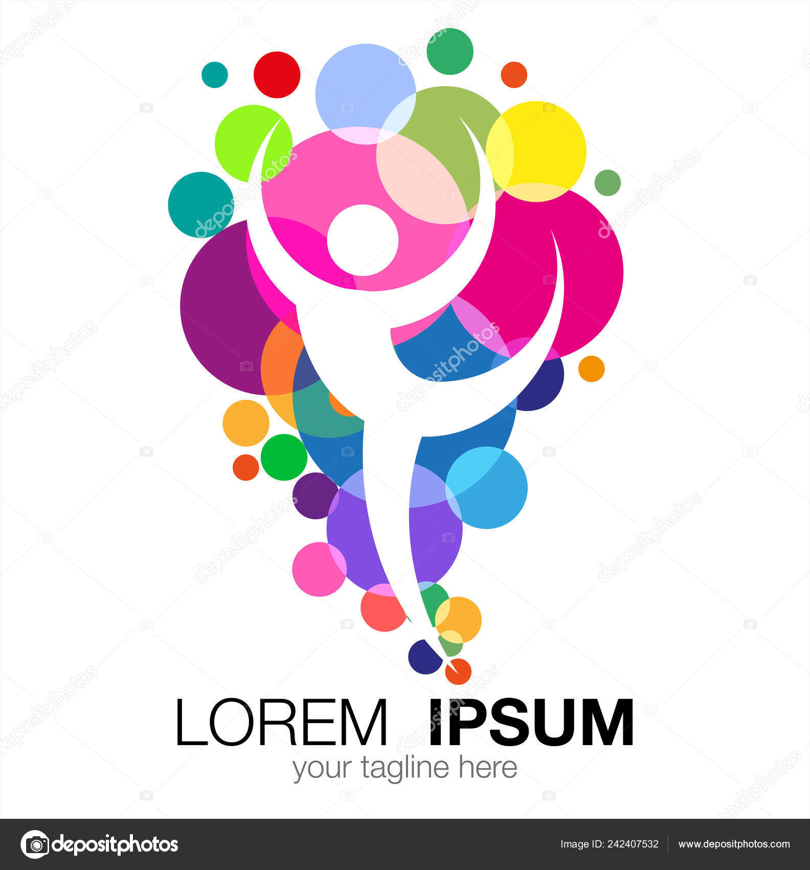 Vector Abstract Gymnasts Gymnastic Movements Logos Symbols Healthy ...