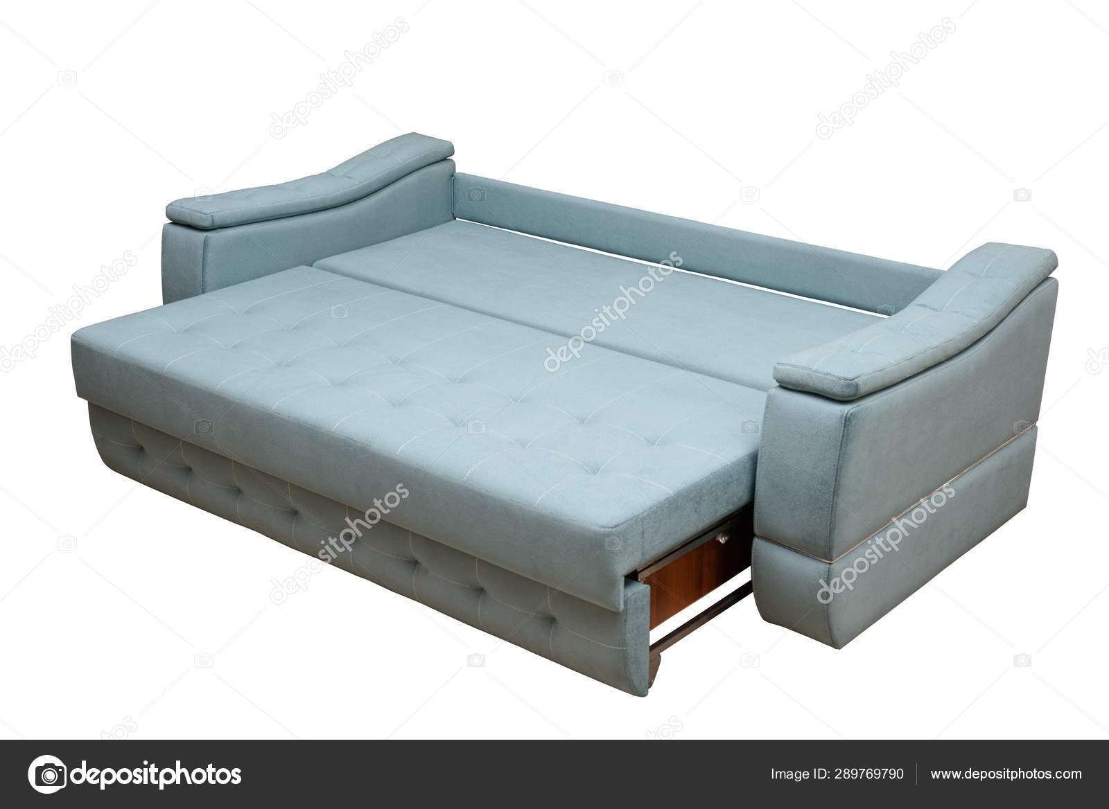 Modern blue Sofa isolated white background — Stock Photo © photokirov ...