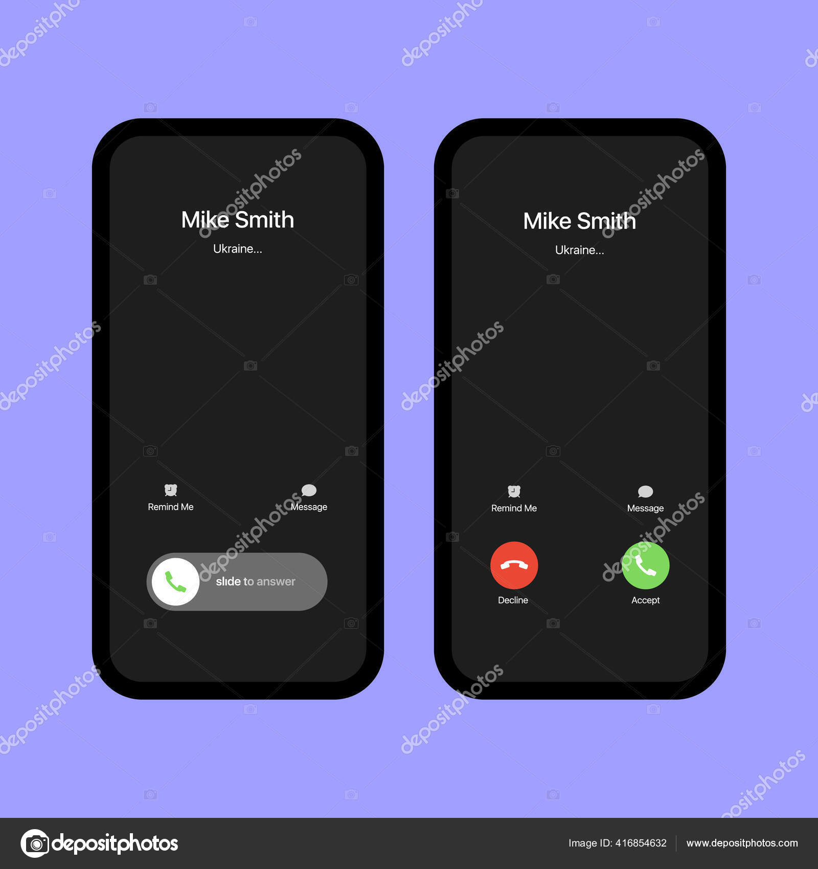 Iphone Incoming Call Screen Psd