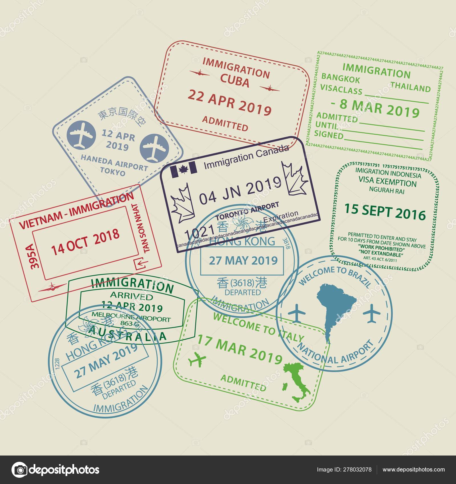 Stamps Of Different Countries