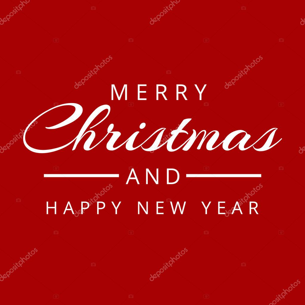 Feliz Navidad mano dibujado caligrafía cepillo moderno. Letras rojas ...