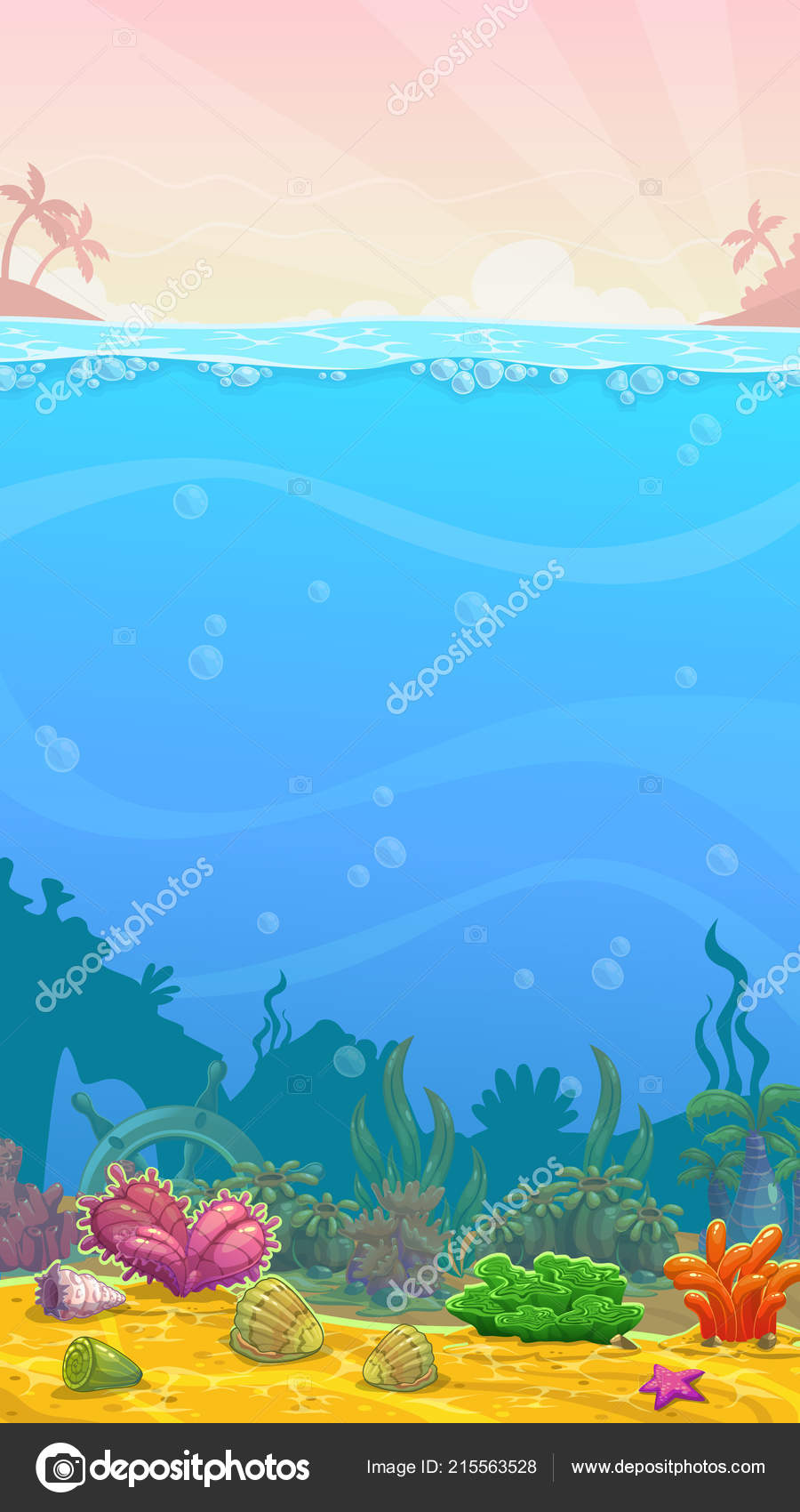 Cartoon Ocean Floor