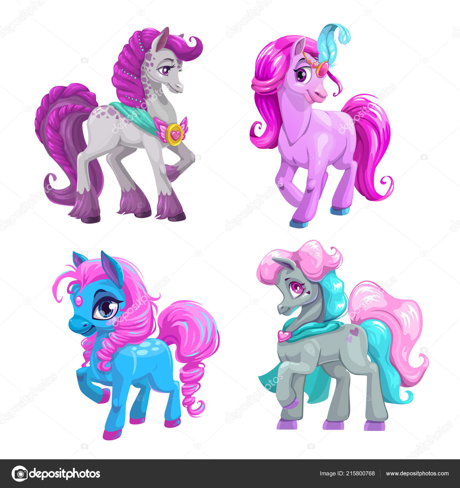 Cute Cartoon Ponies