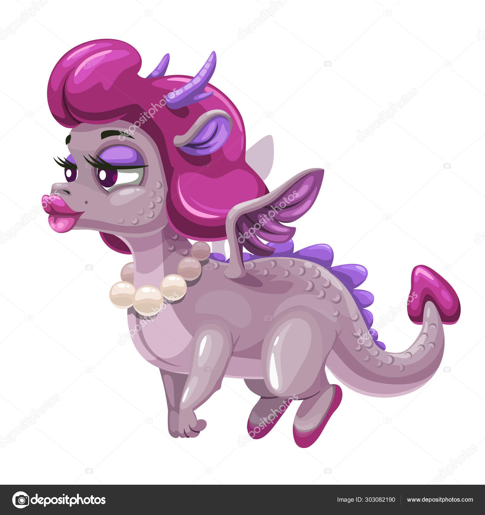 Dessin Animé Dragon Fille