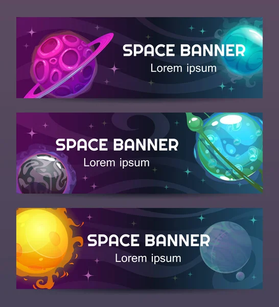 Cosmic banner Vector Art Stock Images | Depositphotos