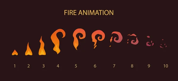 Fire animation Vector Art Stock Images | Depositphotos