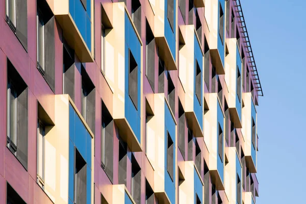 Exterior of modern architecture in the city center. Construction ...