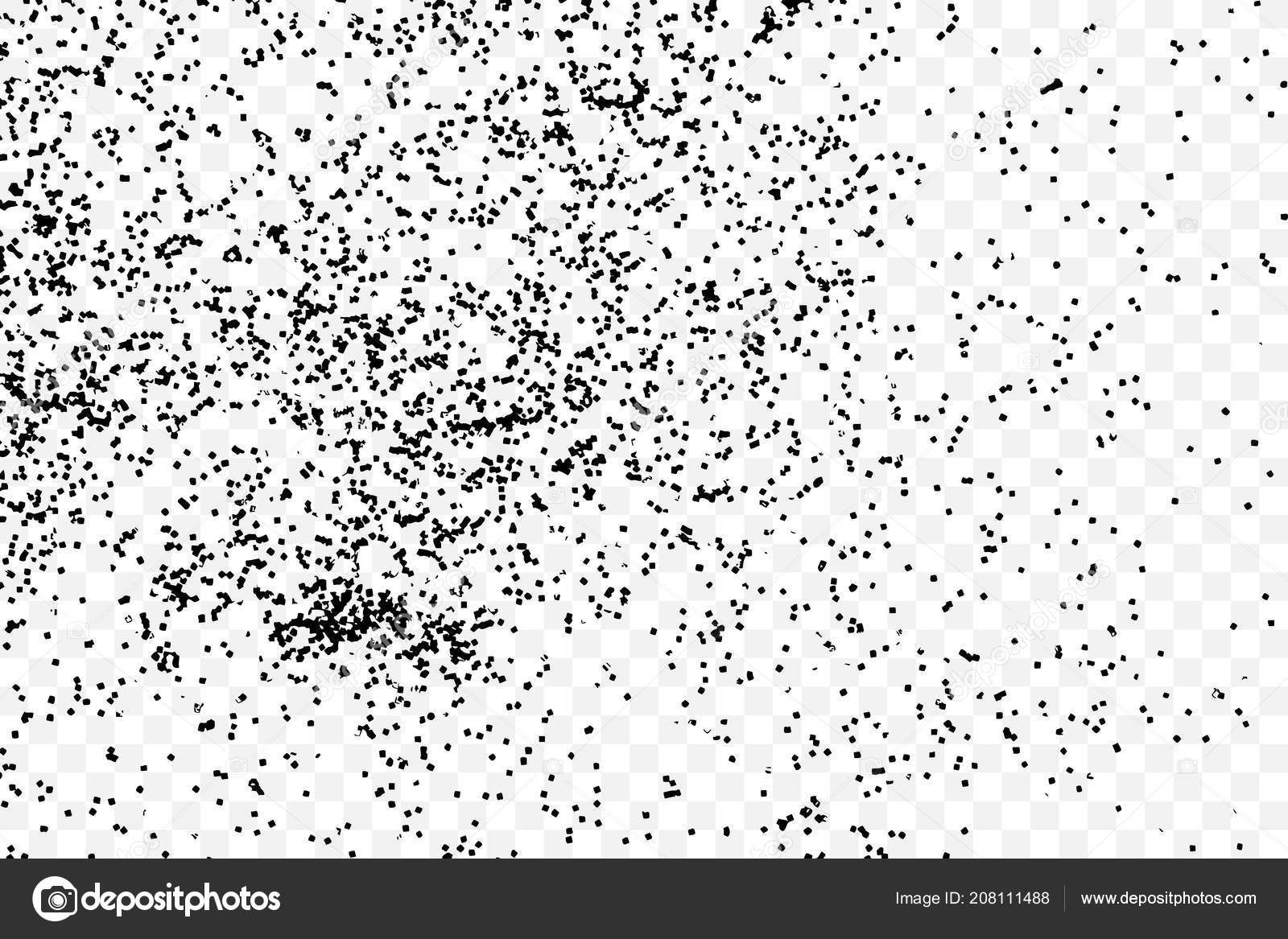 Particle Spray Dust Dots Random Molecules Black Transparent Background ...
