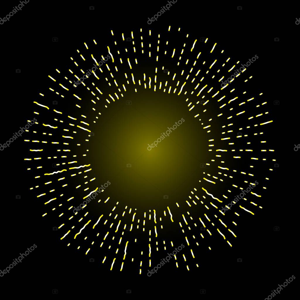 Rayos de luz halo y rayos católicos aislados en negro. Plantilla de ...
