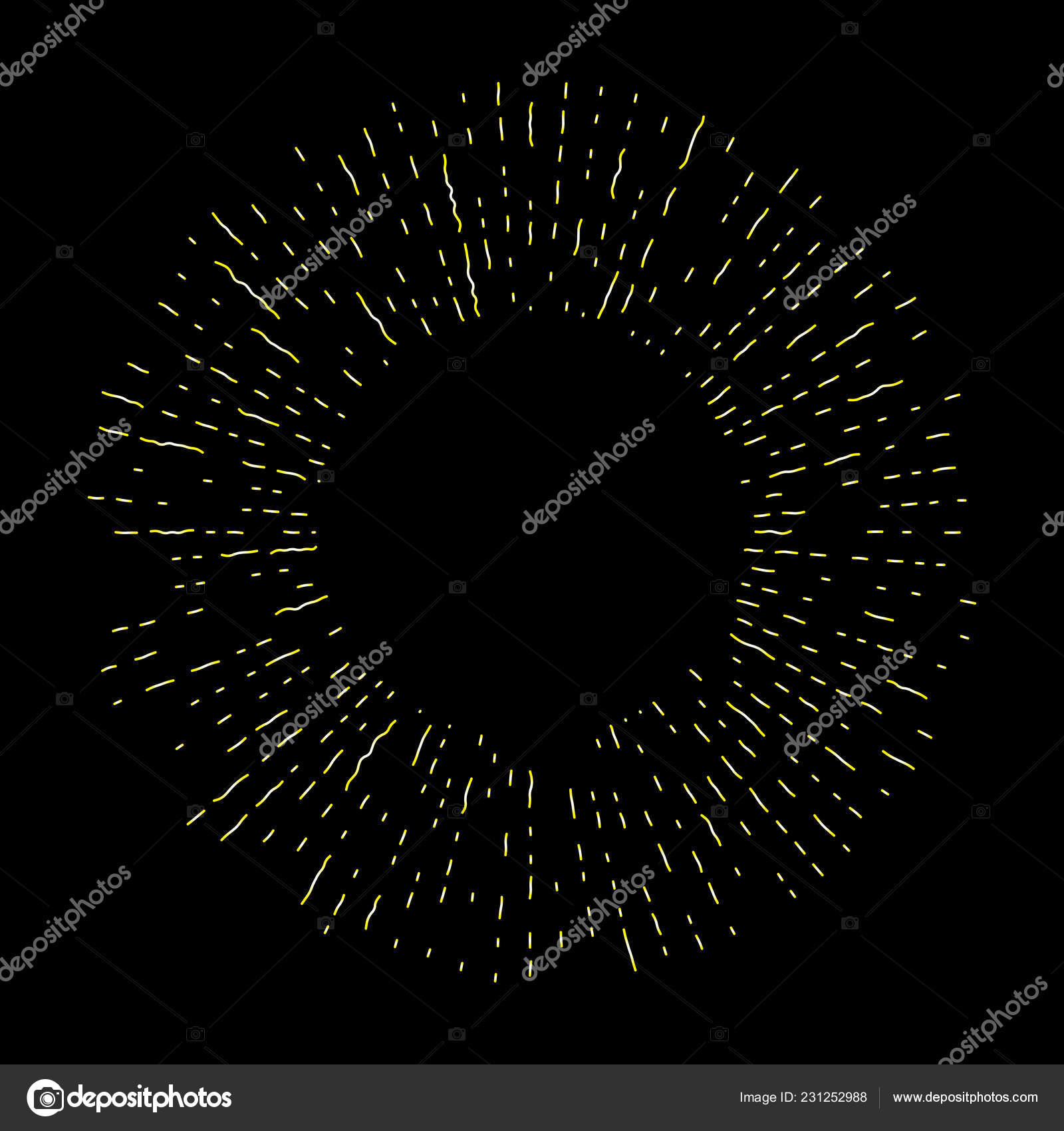 Rays Halo Light Catholic Rays Isolated Black Art Tattoo Reference Stock ...