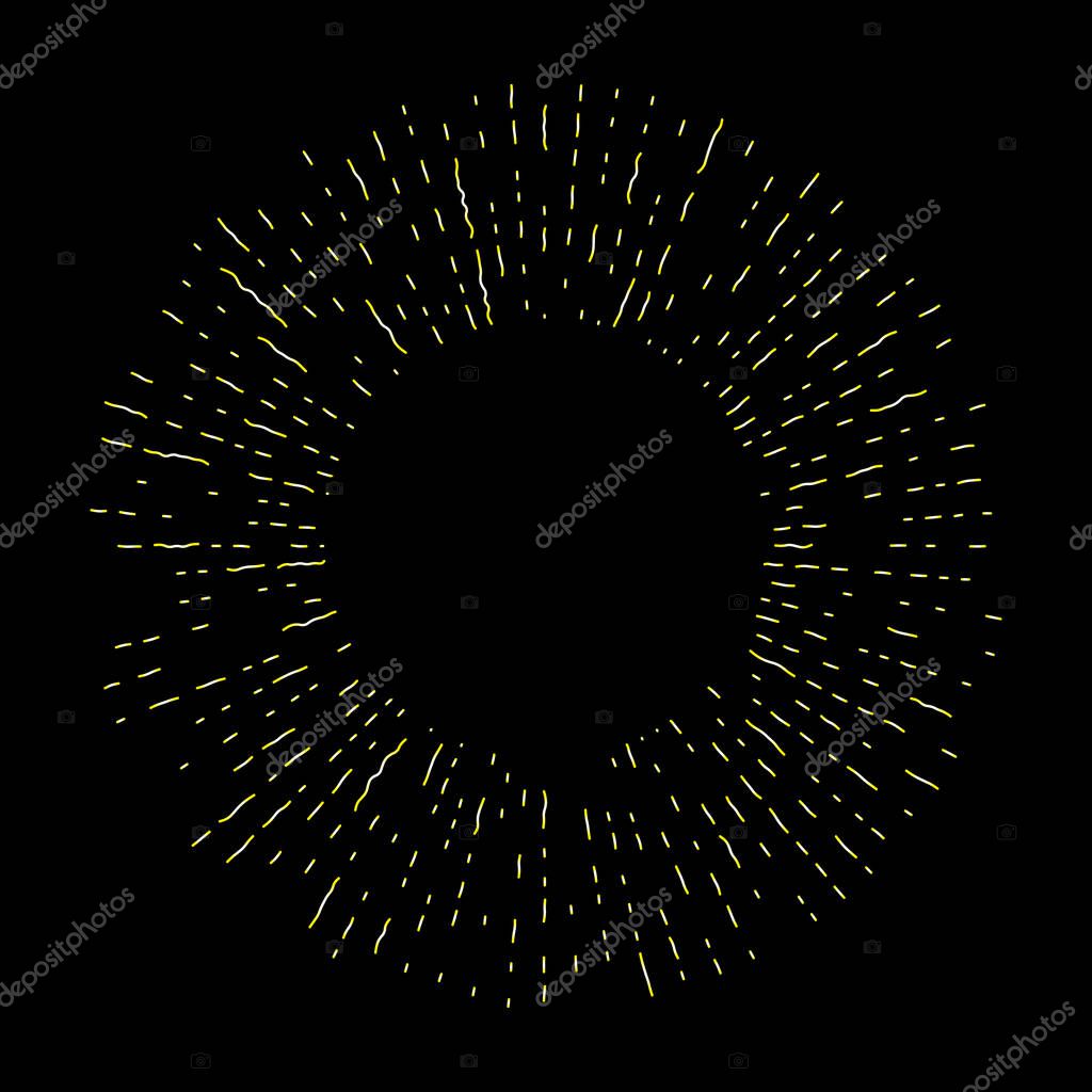 Rayos de luz halo y rayos católicos aislados en negro. Plantilla de ...
