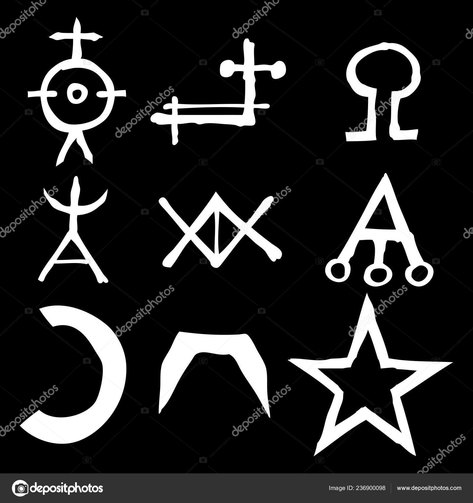 Set Runas Escandinavas Nórdicas Antiguas Versión Imaginaria Símbolos ...