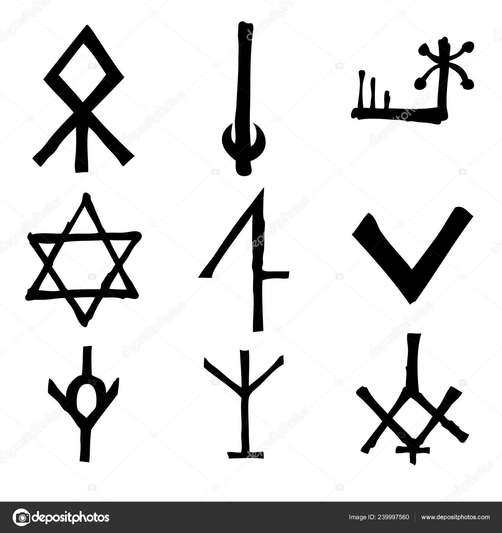 Wiccan Symbols Imaginary Cross Symbols Inspired Antichrist Pentagram ...
